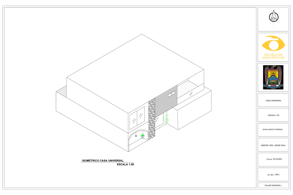 Isometrico AUTOCAD - Arquitectura - REMODELACION-CASA HABITACION ESCALA ...