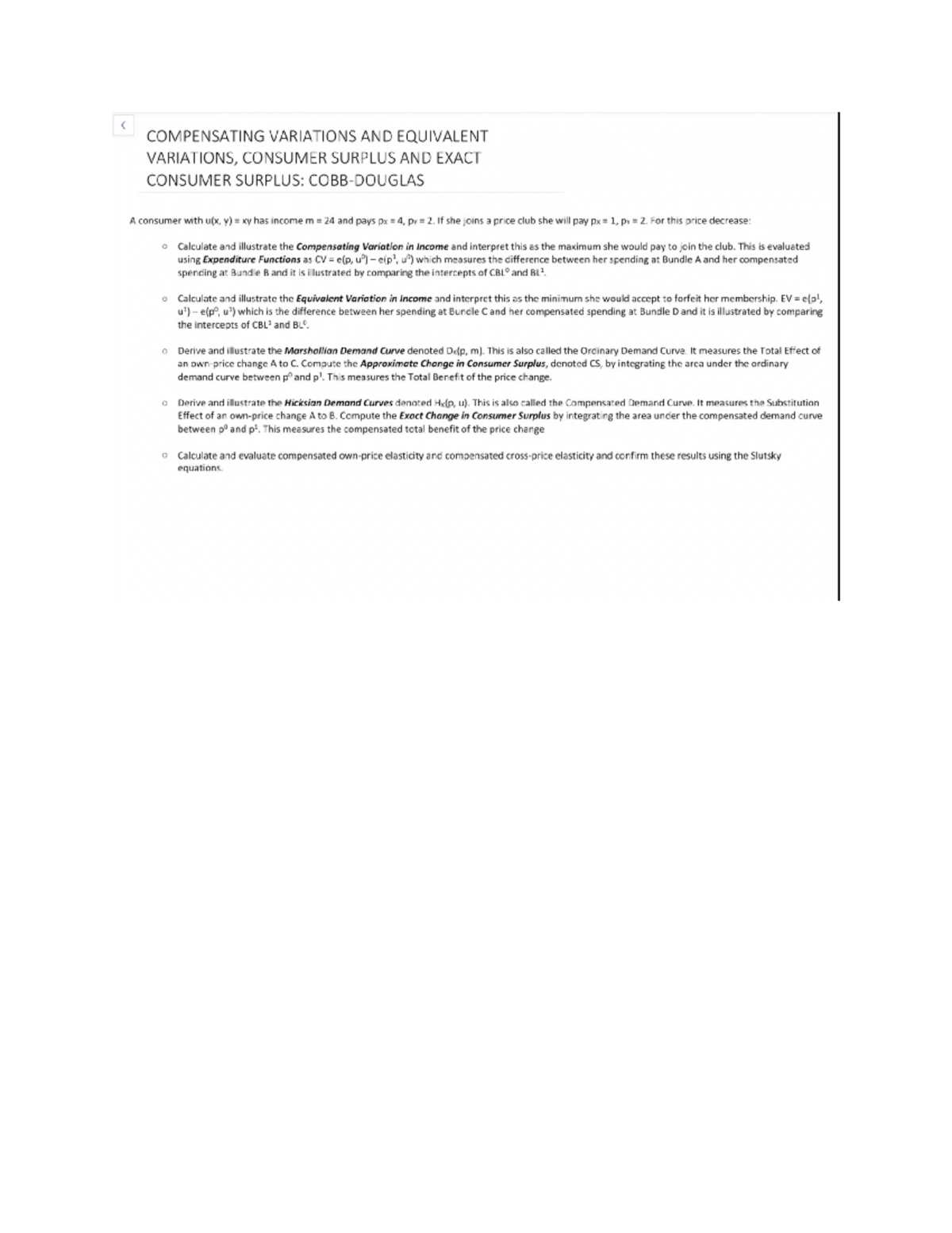 Chapter 4 welfare - notes - Eco200Y1 - Studocu
