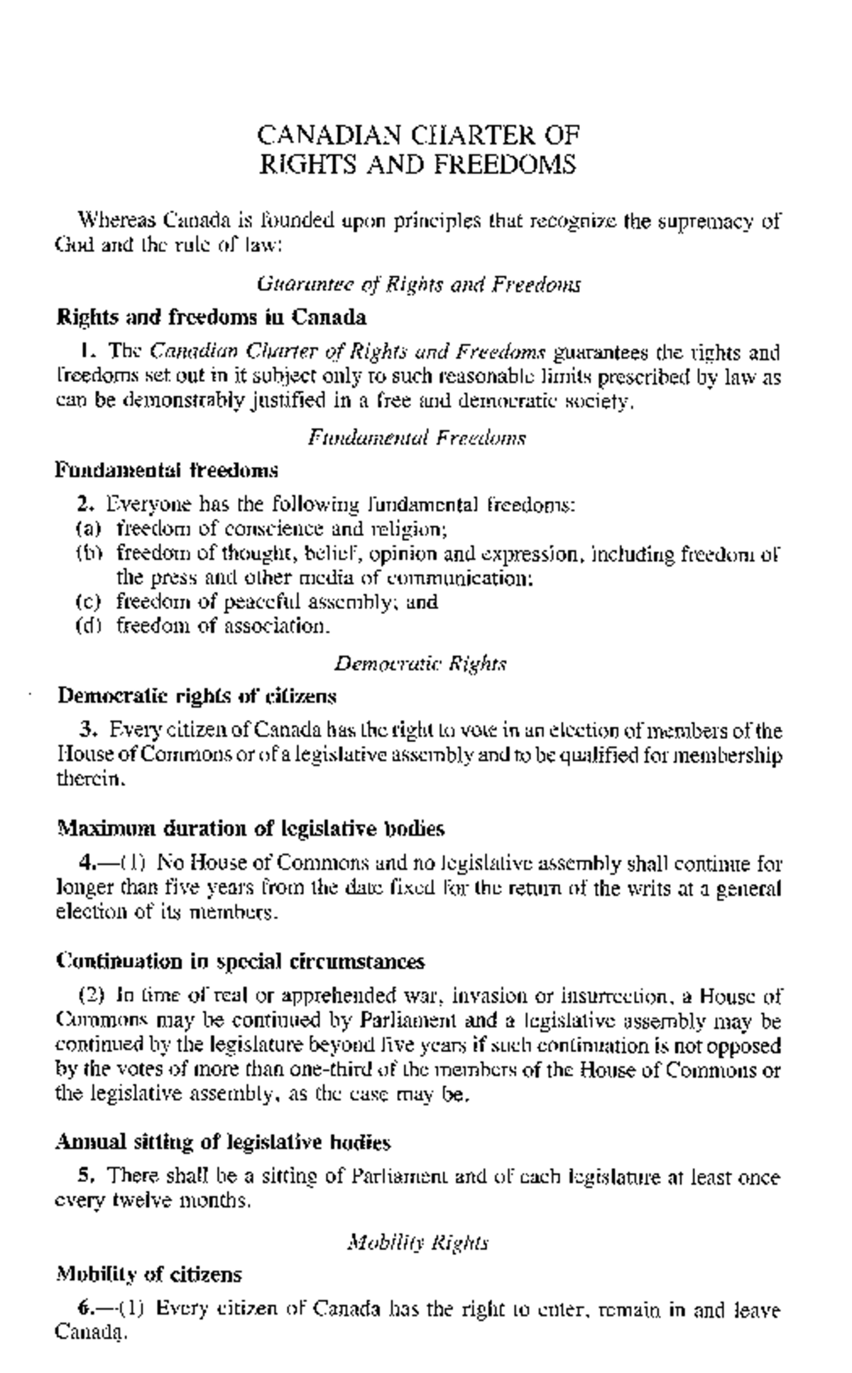 CCRF - law - WhereasCanadais foundeduponprinciples thatrecognize ...