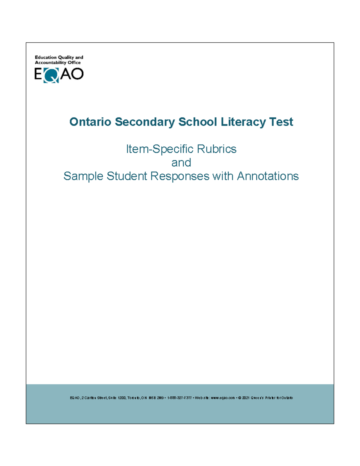 English Long Writing Conventions Rubric and Scoring Guide - Ontario ...