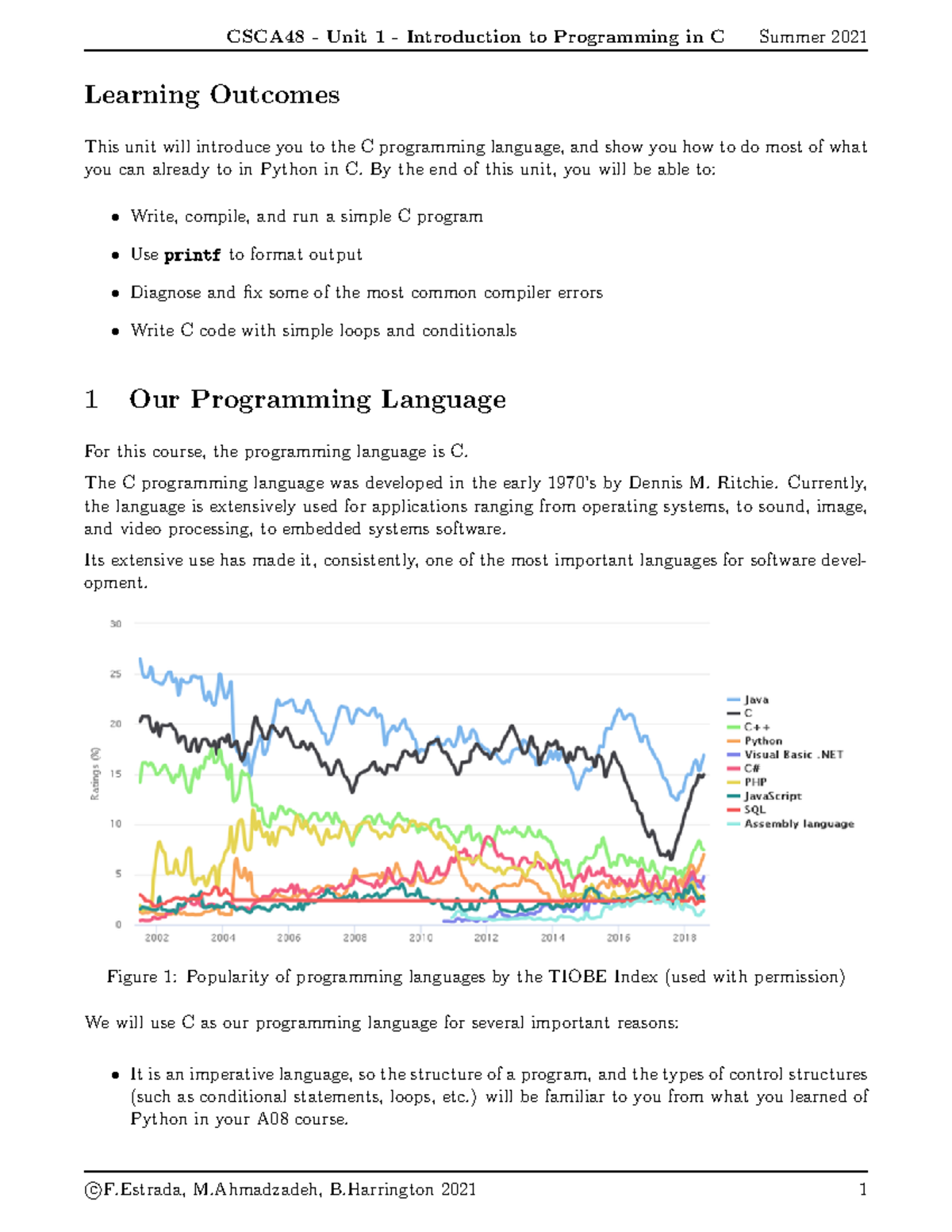 CSCA48-2021S-Unit1 - Lecture notes 1,2 - Learning Outcomes This unit ...