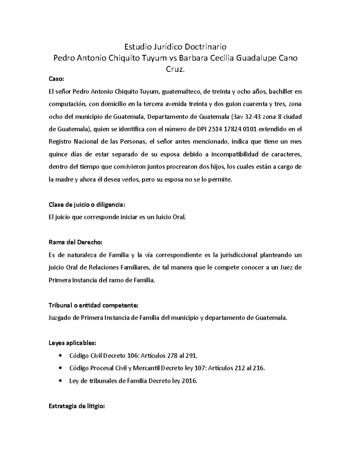 Estudio Jurídico Doctrinario - Estudio Jurídico Doctrinario Pedro ...