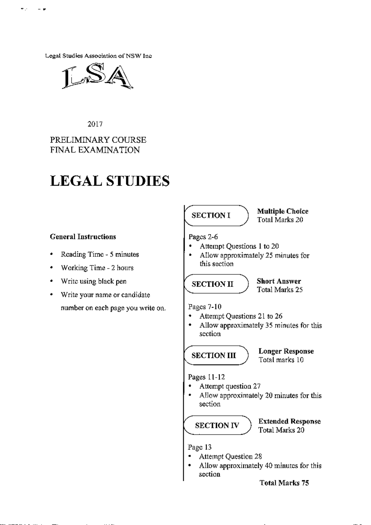 LSA Preliminary Yearly Exam 2017 - Legal Studies Association of NSW Inc ...