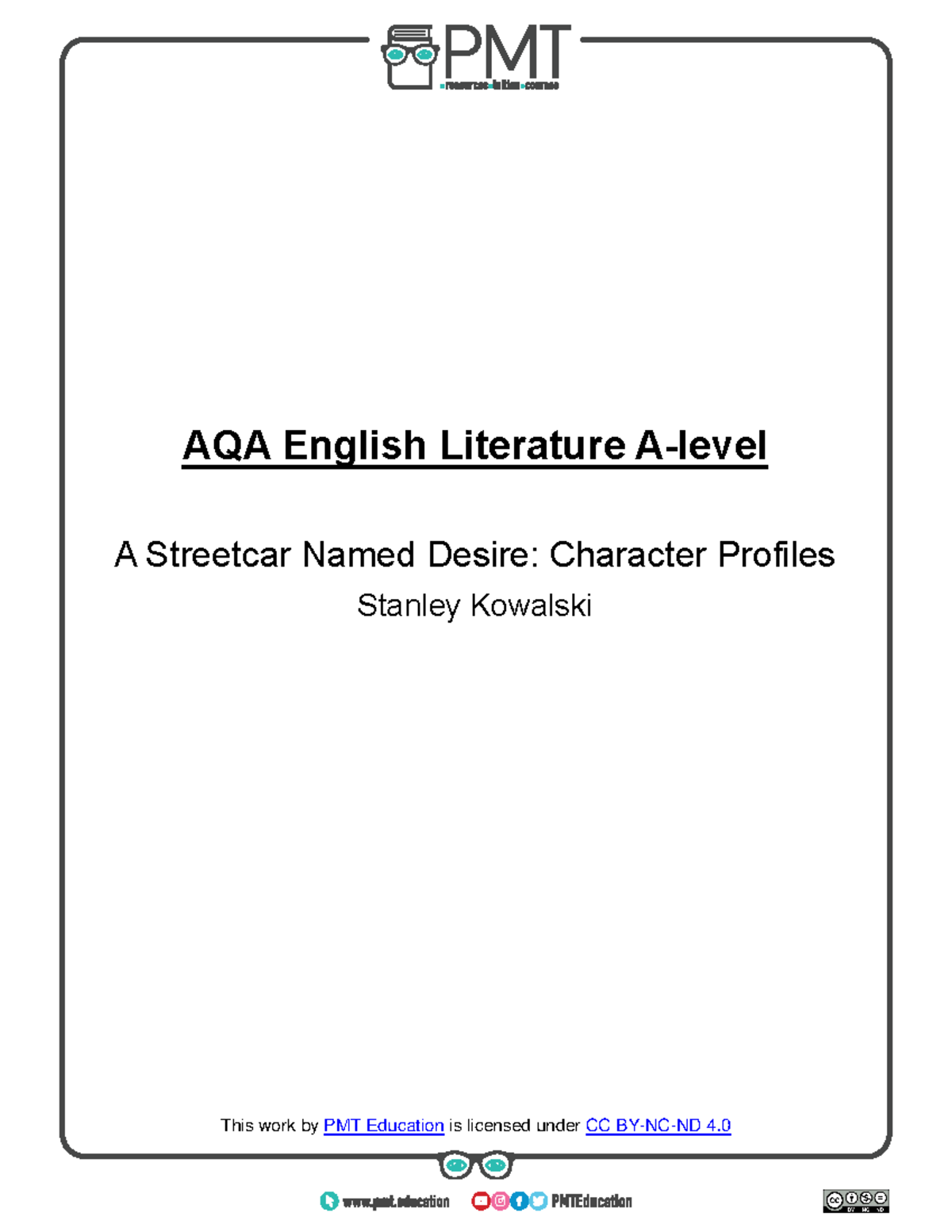 Stanley Kowalski - Character Profile - A Streetcar Named Desire - AQA ...