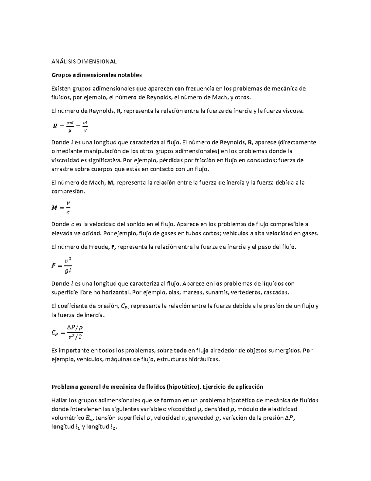 7 Grupos adimensionales notables Ejercicios - AN¡LISIS DIMENSIONAL ...