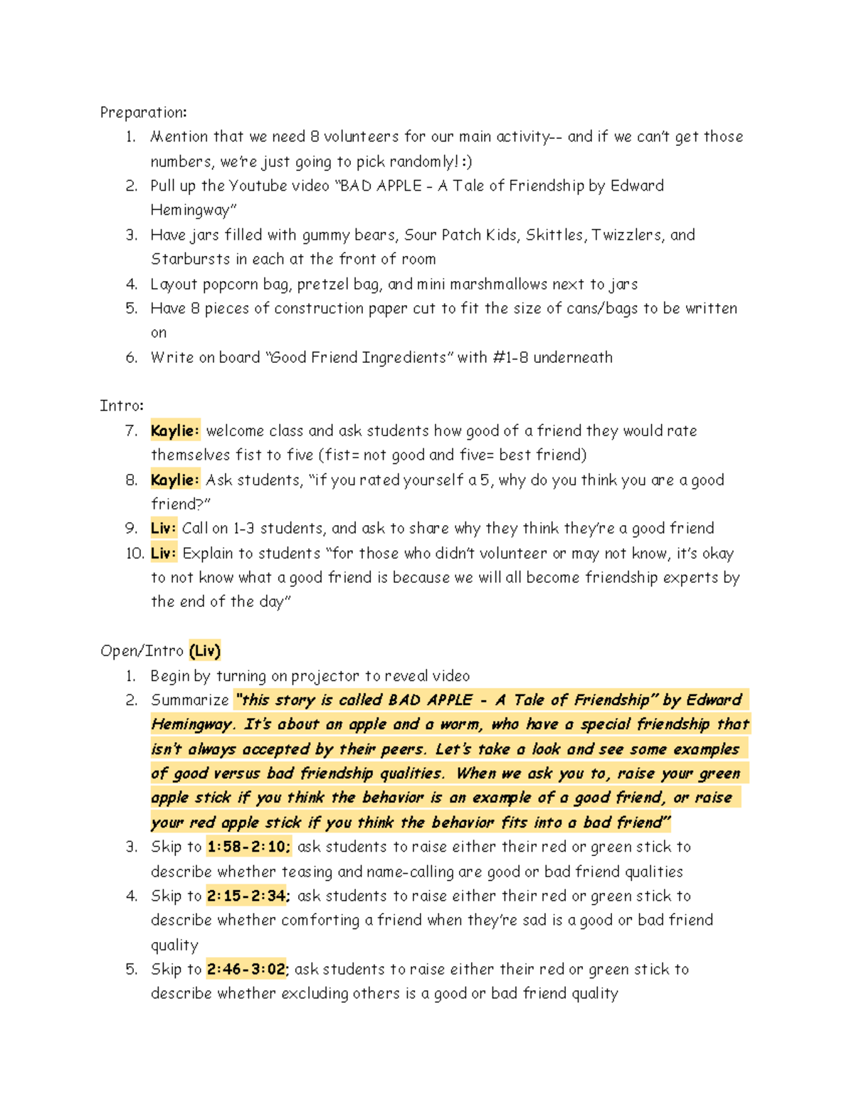 Lesson Cheat Sheet - Homework - Preparation: 1. Mention that we need 8 ...
