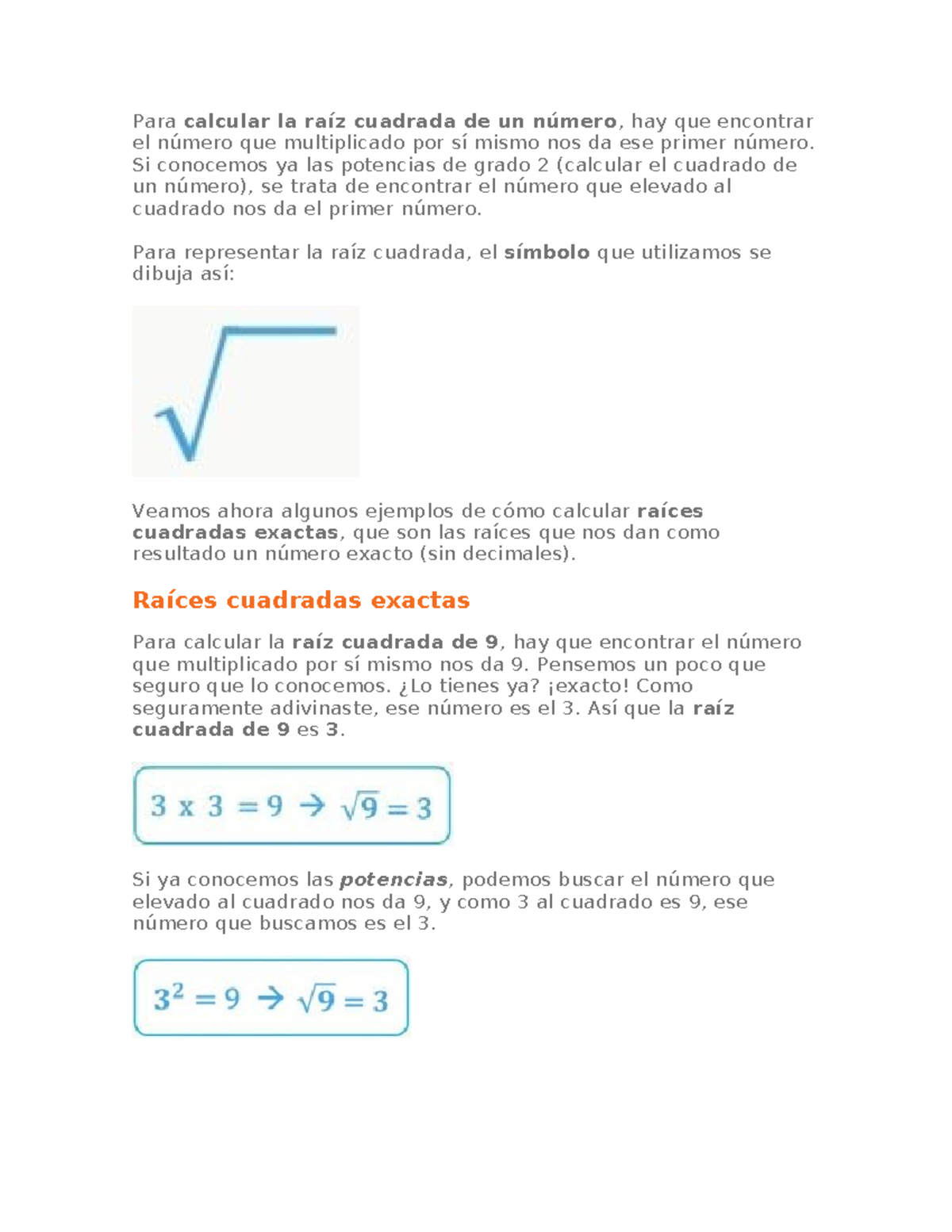 Rais cuadrada - Resumen Lógica matemática - Para calcular la raíz ...