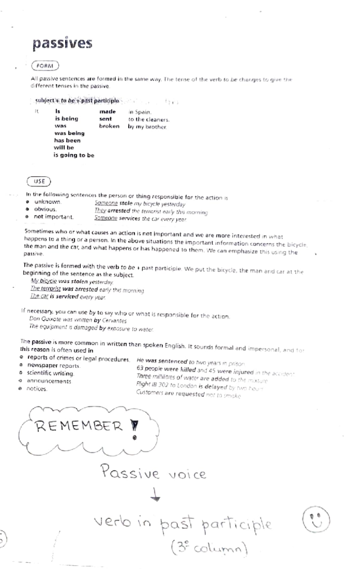 Passive - Documento - passives FORM All passive sentencesare for medin ...