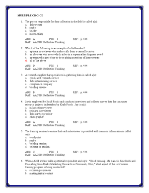 Chapter 24—Multivariate Statistical Analysis-MCQ - MULTIPLE CHOICE ...