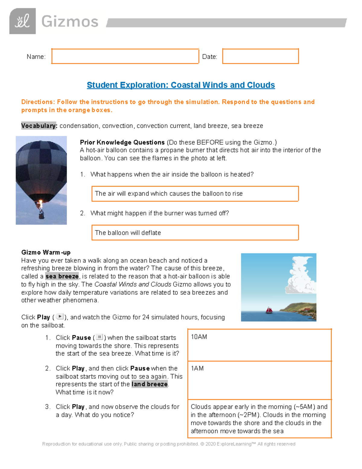 Copy of Coastal Winds Clouds SE - Name: Date: Student Exploration ...