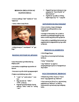 Filipino Bilang Aralin - PAFIL1: PAGTUTURO NG FILIPINO SA ELEMENTARYA 1 ...