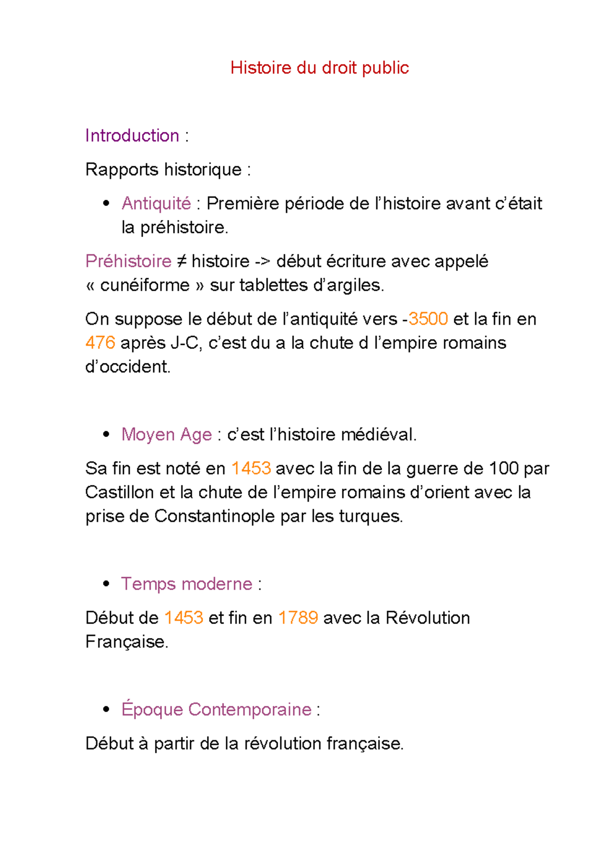 Introduction droit public - Histoire du droit public Introduction : Rapports historique ...