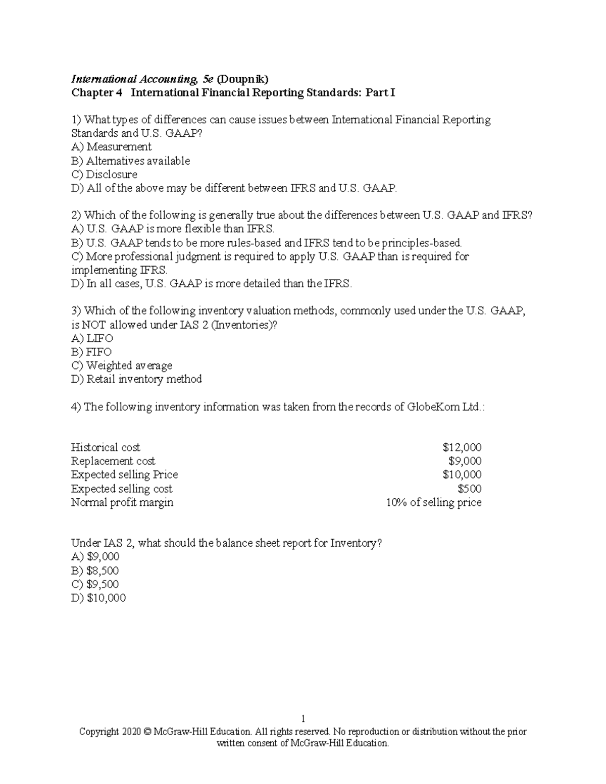 Doupnik 5e Chapter 04 TB - International Accounting, 5e (Doupnik ...
