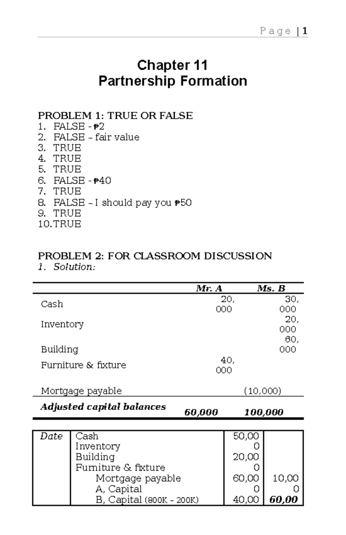 Copy of Chapter 11 Partnership Formation - Chapter 11 Partnership ...
