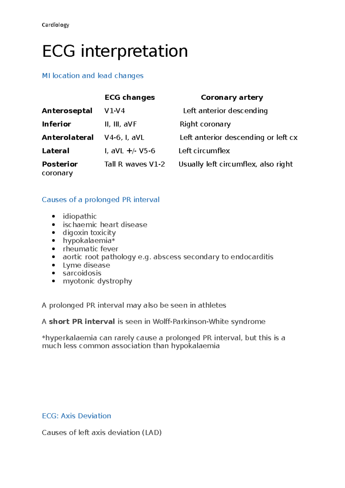 ECG Interpretation made easy - Cardiology ECG interpretation MI ...