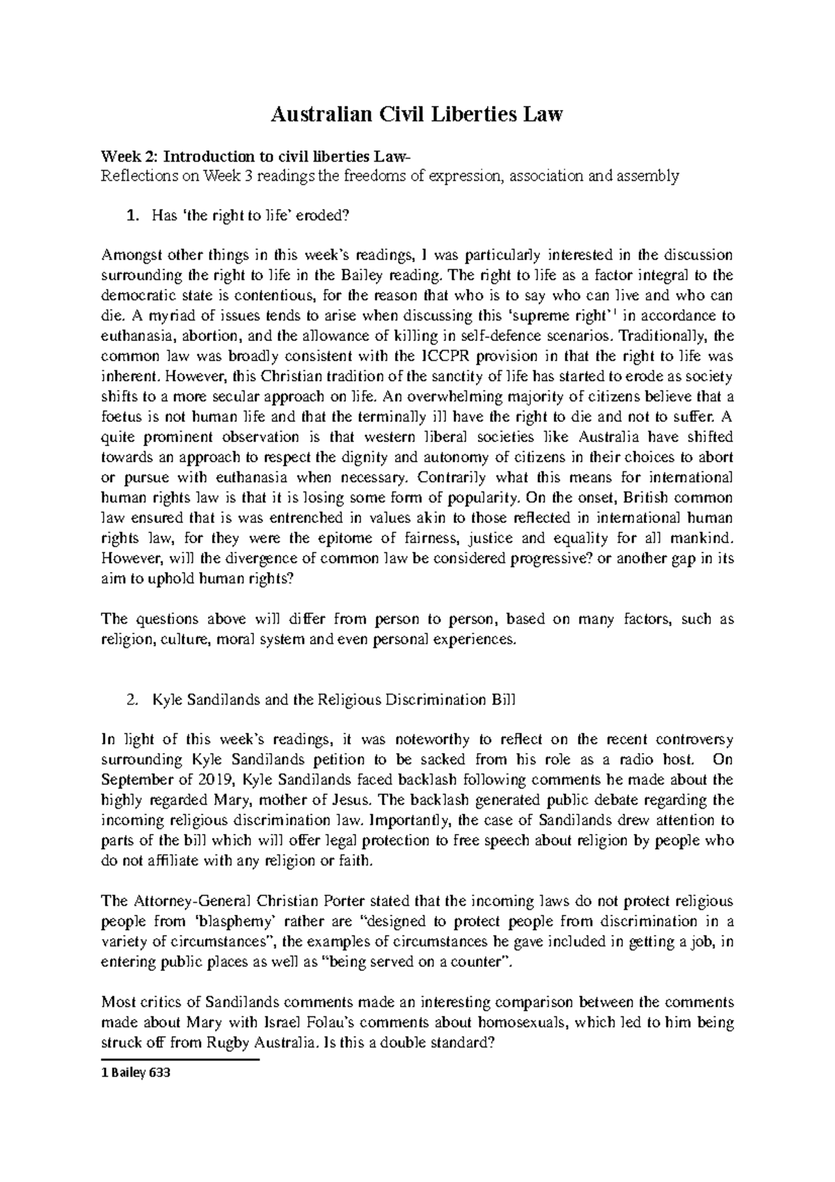 Australian Civil Liberties Law Reflections - Australian Civil Liberties ...