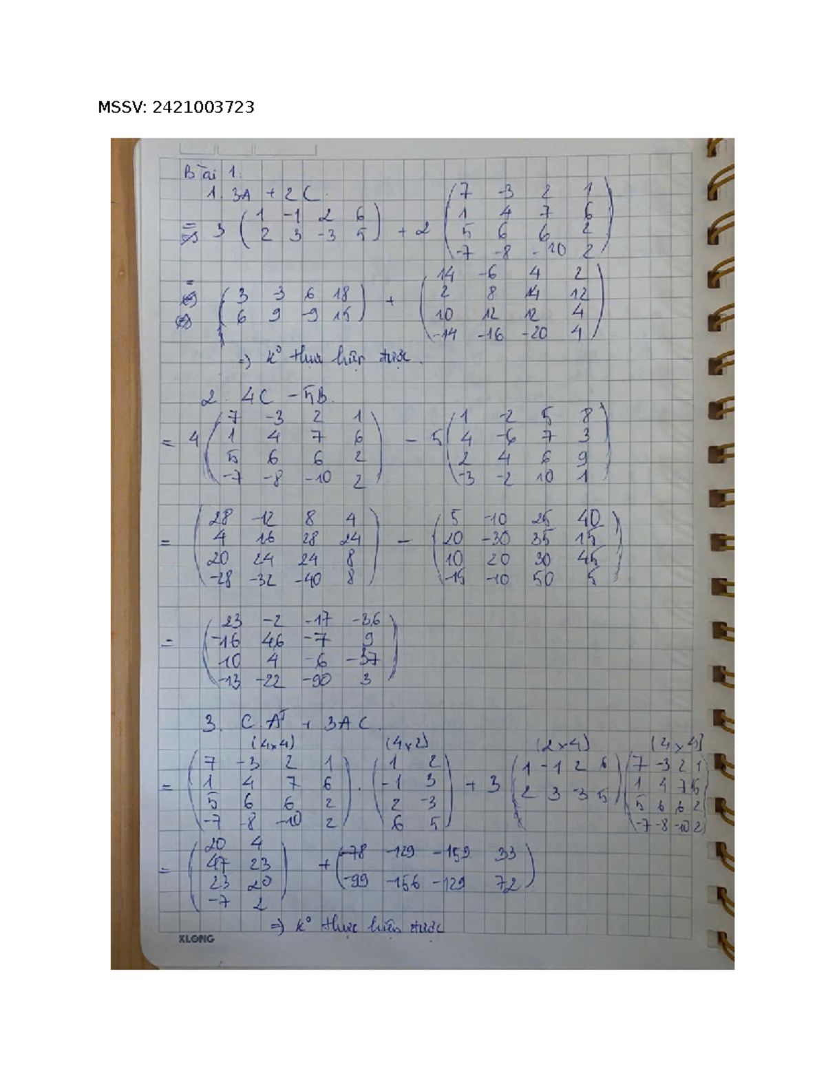 Baitap - b bnbnn - Bai 1: 1 +26 C 7 331 is 3 ( 1-126 1476 = 23-35 + 2 ...