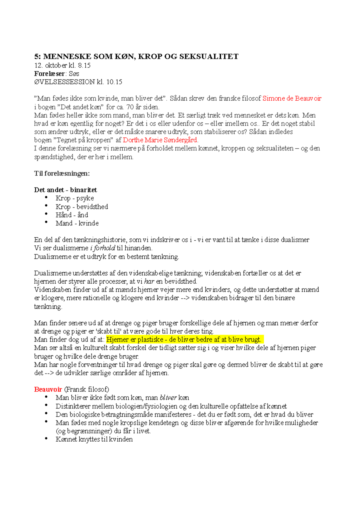 Menneske SOM KØN, KROP OG Seksualitet - 5: MENNESKE SOM KØN, KROP OG ...