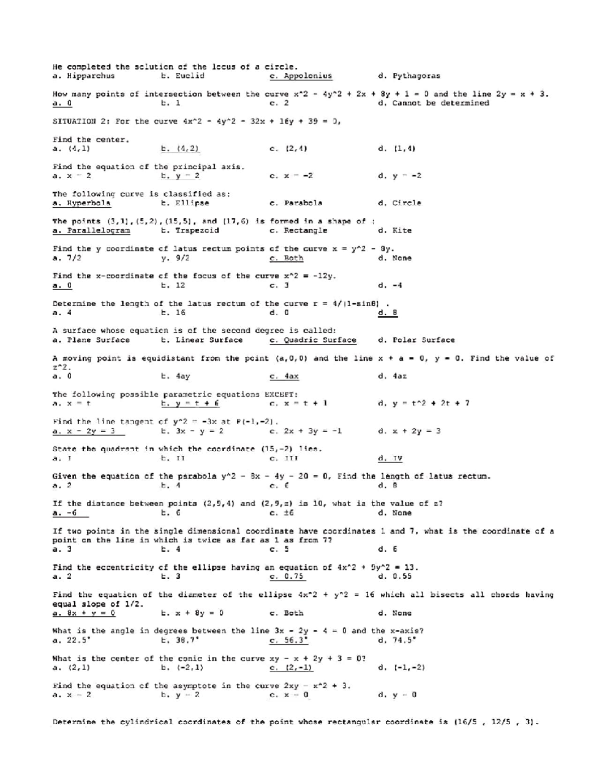 ACC788 288 - Xhhx - He completed the solution of the locus of a circle ...