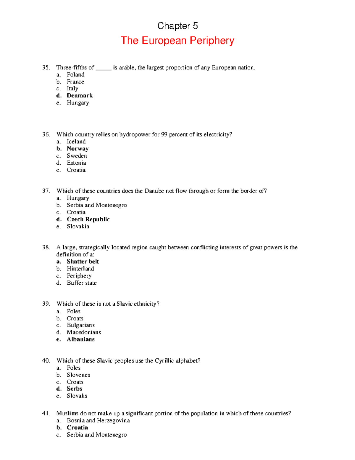 Ch05 The European Periphery - Chapter 5 The European Periphery Three ...