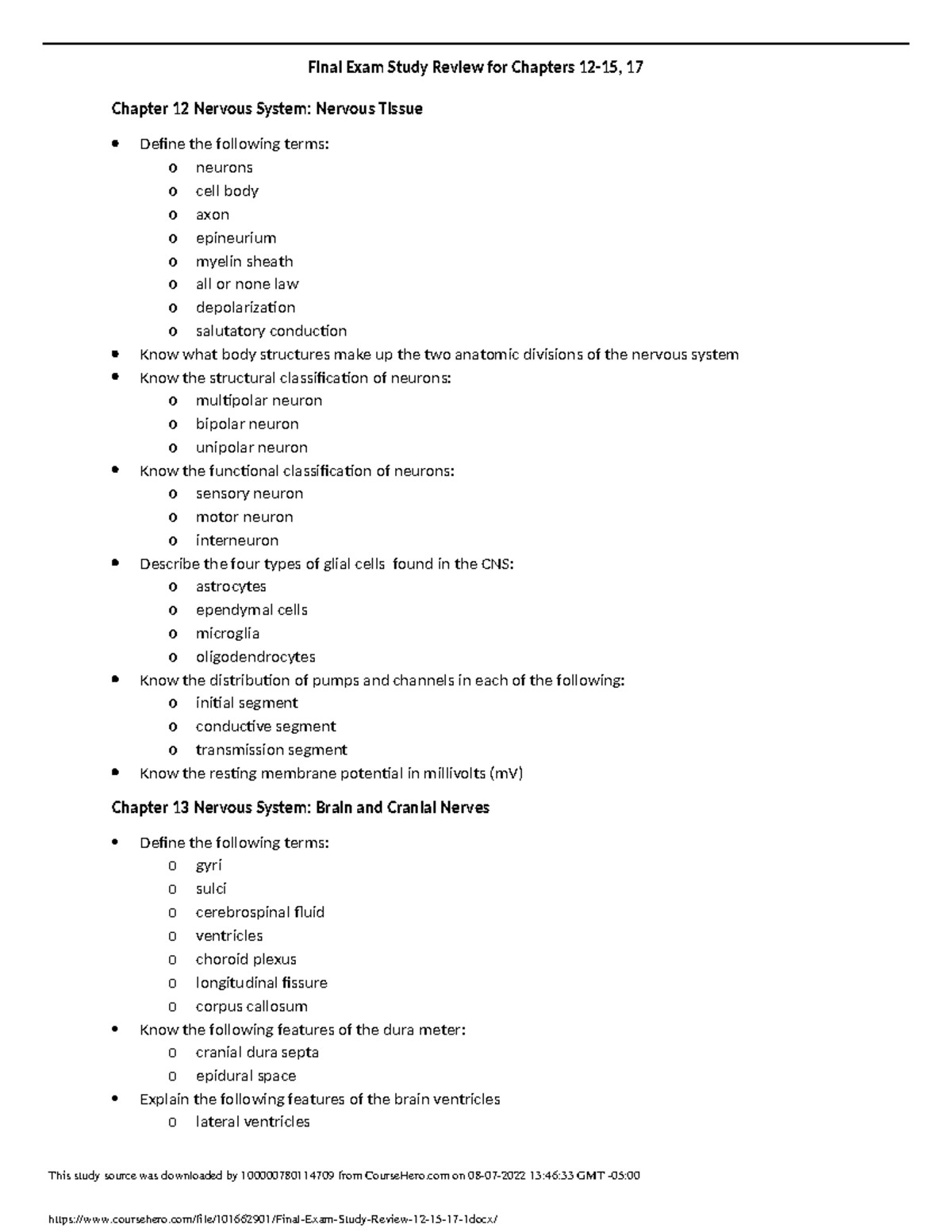 Final Exam Study Review 12 15 17 1 - Final Exam Study Review for ...