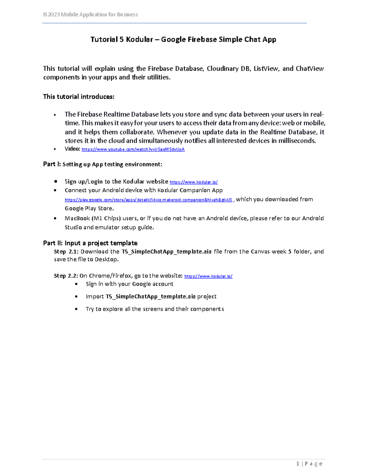 Tutorial 5 Simple Chat App - Tutorial 5 Kodular – Google Firebase ...