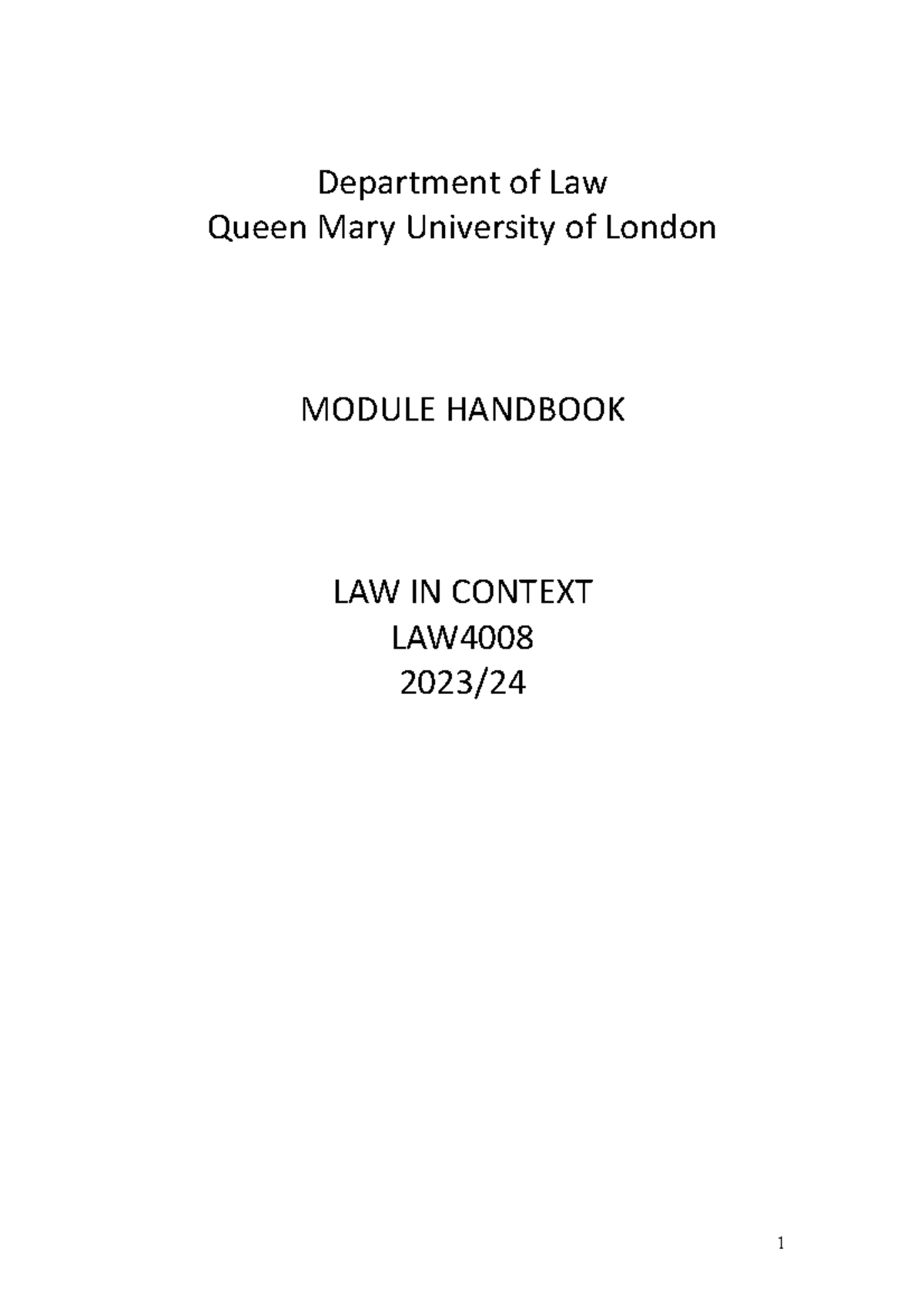 Law in Context Handbook 2023-24-10 - Department of Law Queen Mary ...