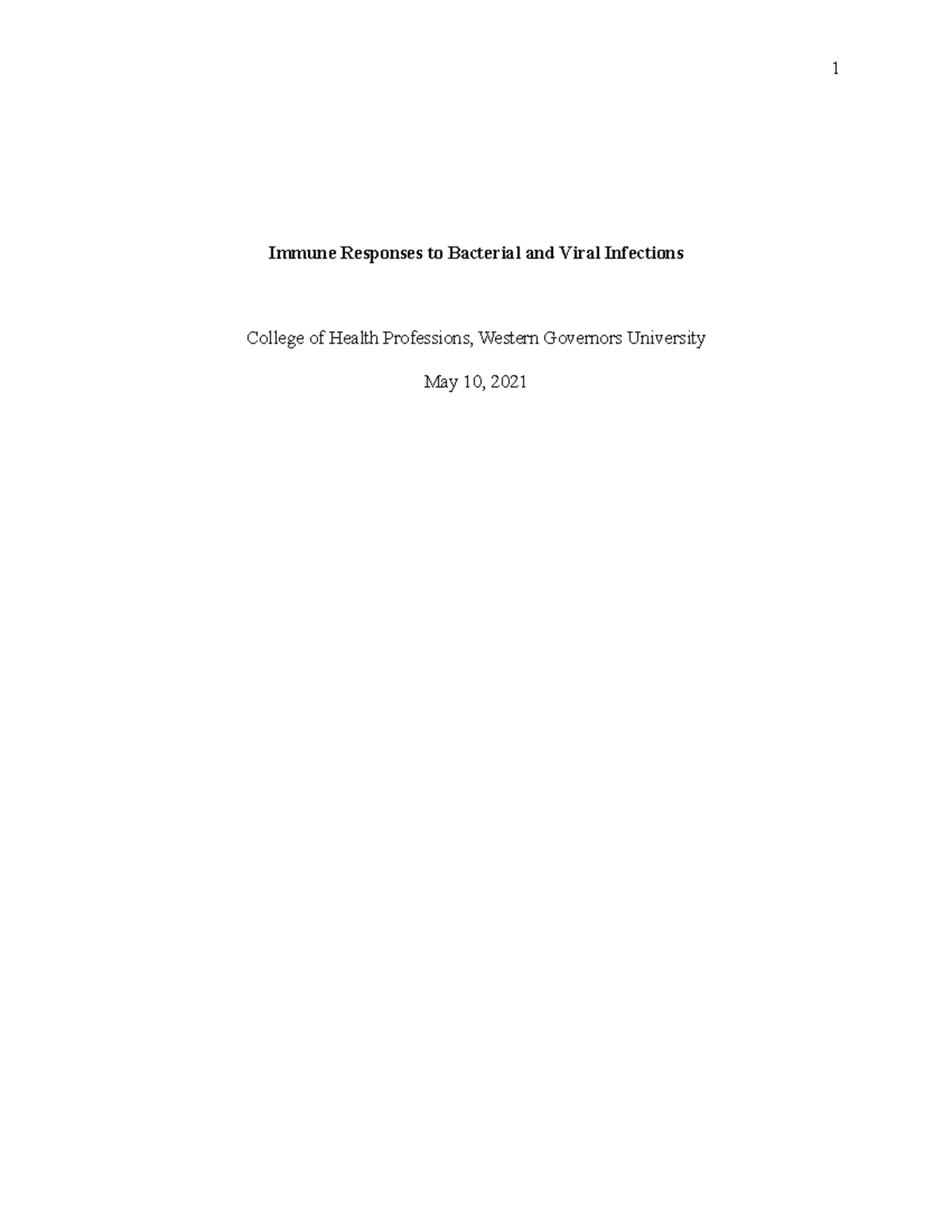 Task 8 immunity paper - Passed on 1st attempt. No revisions needed ...