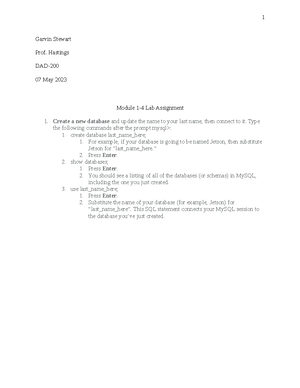 CYB 200 Module 1-3 Activity - 1 Garvin Stewart Prof Brickan CYB 200 07 ...