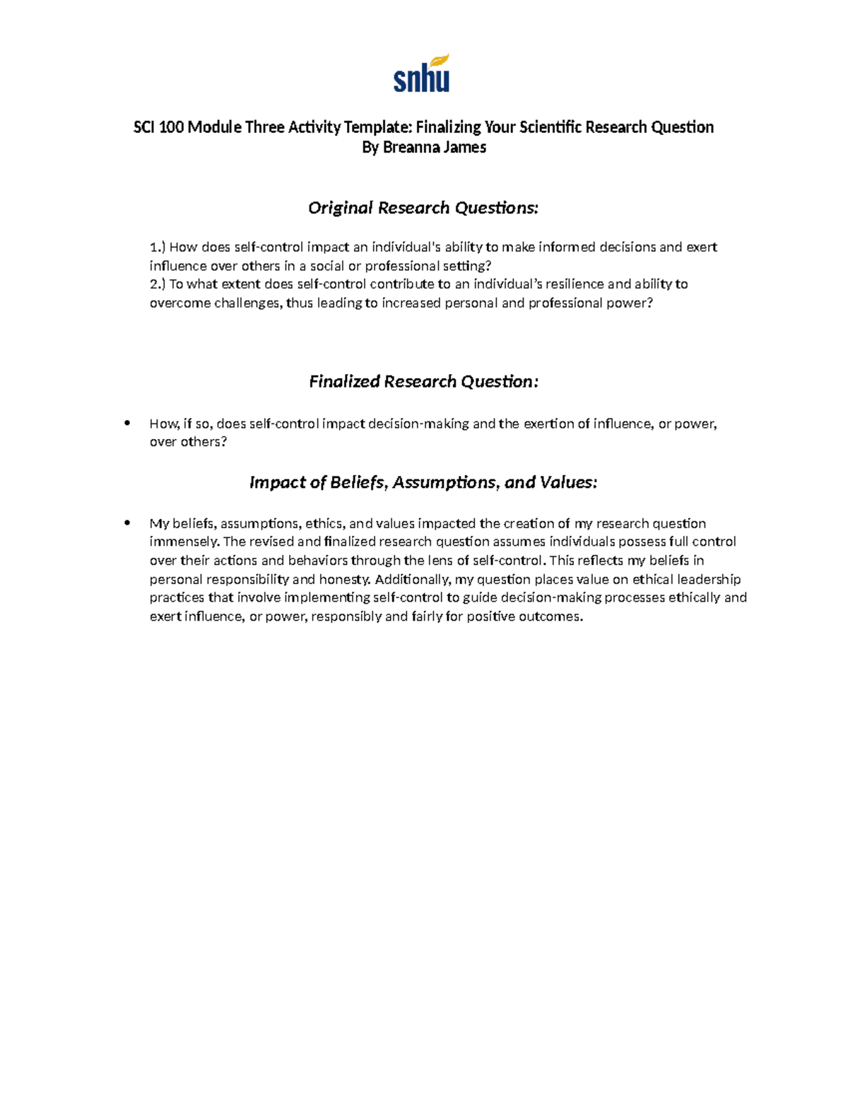 SCI100 MOD3Assignment - SCI 100 Module Three Activity Template ...