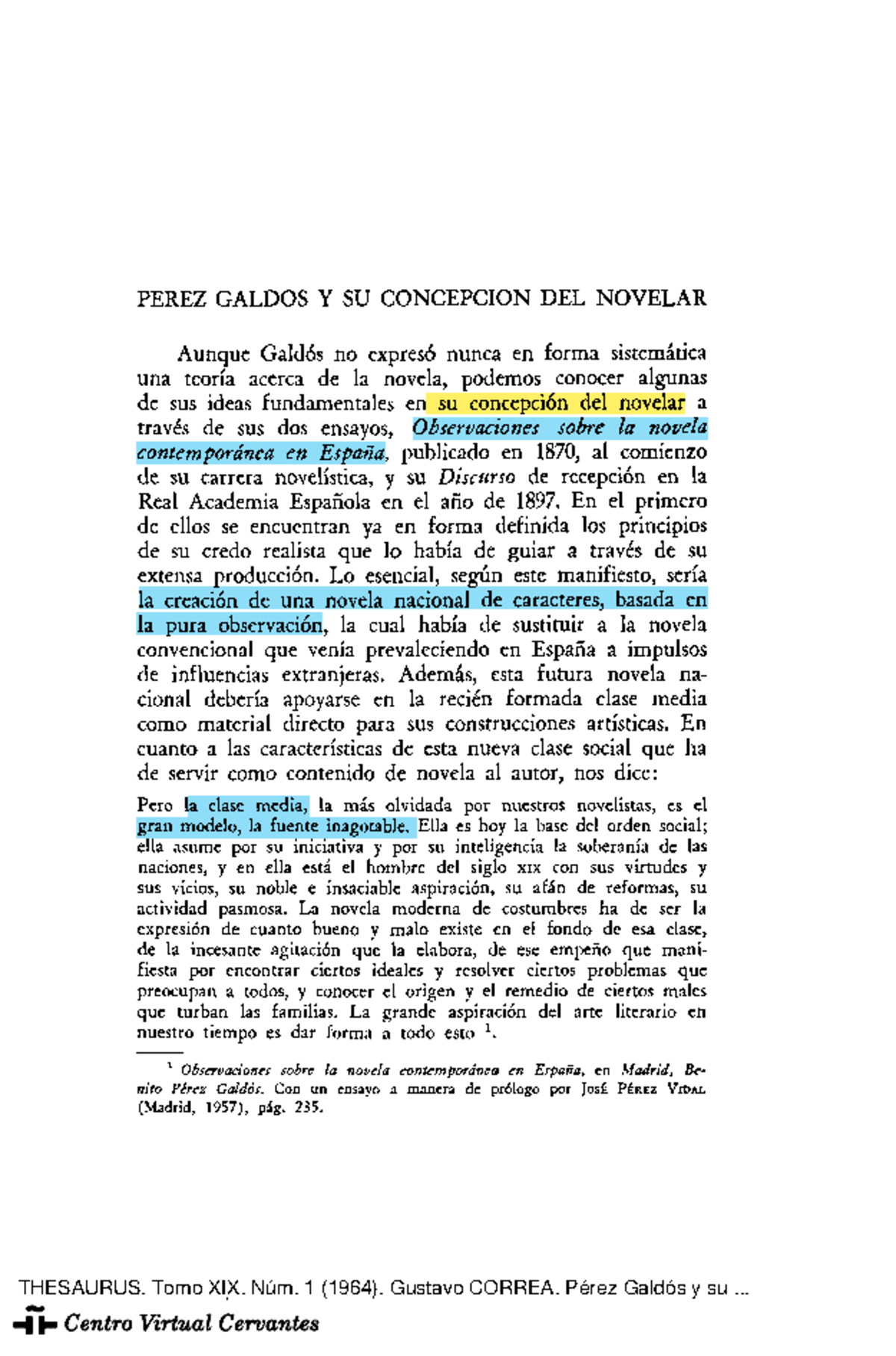 Pérez Galdos Y SU Concepción DEL Novelar - PÉREZ GALDOS Y SU CONCEPCIÓN ...