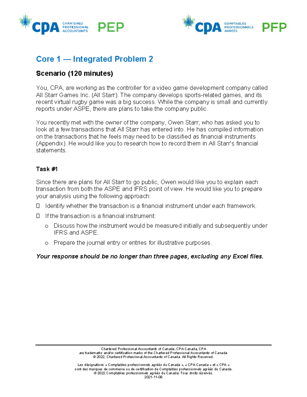 CO1-2201E-IP02 - Accounting support for integrated problem 2 ...