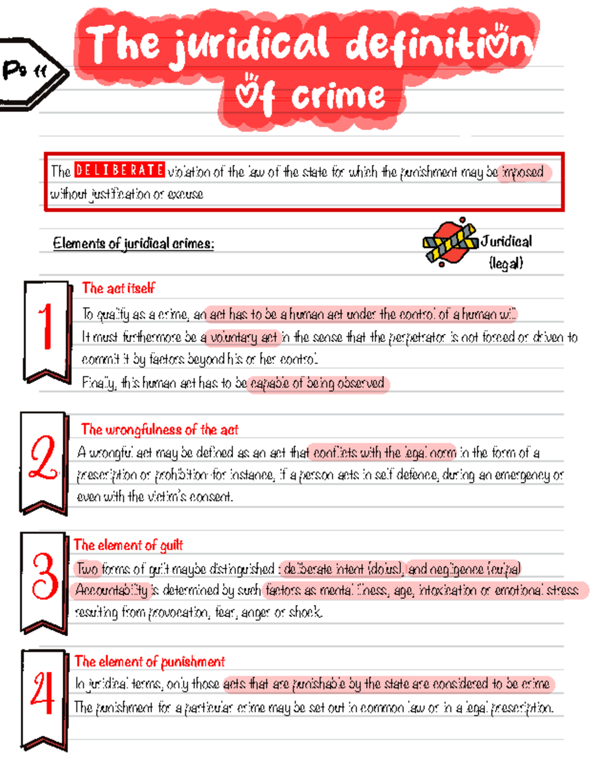 Criminology unit 1 page 4 - The deliberate violation of the law of the ...