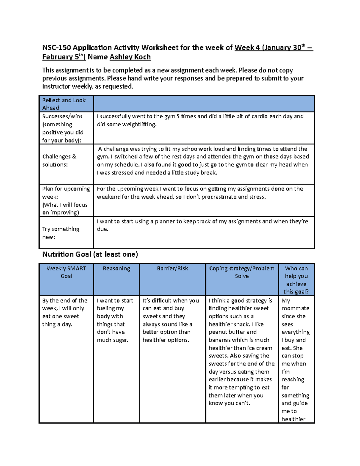 AA Week 2 - Application Activity Week 2 - NSC-150 Application Activity ...