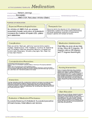 Medication Template 1 - med sheet - ACTIVE LEARNING TEMPLATES ...