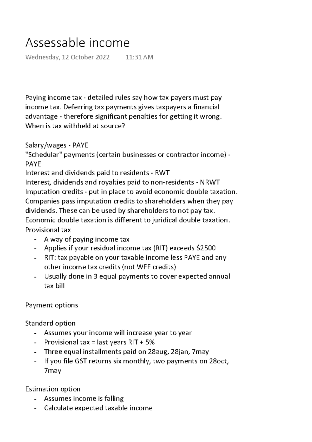 Assessable income - Paying income tax - detailed rules say how tax ...