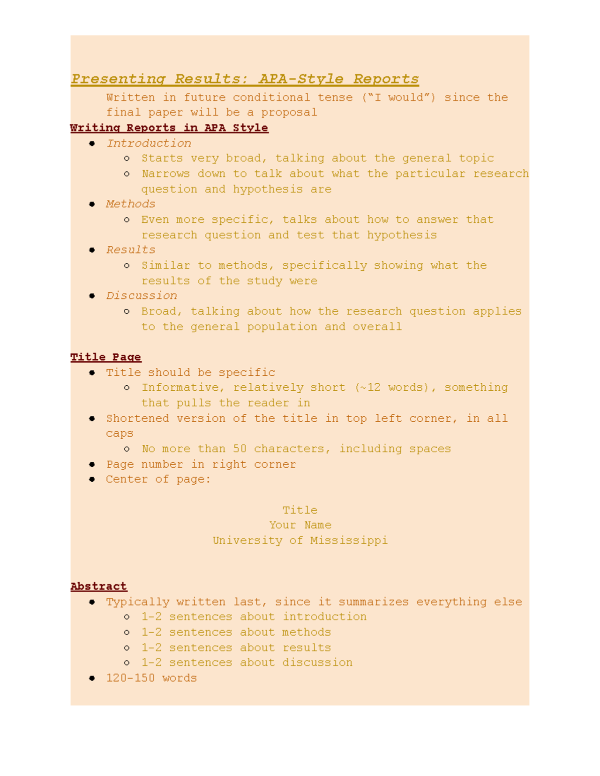 Presenting Results: APA Style Reports - Presenting Results: APA-Style ...