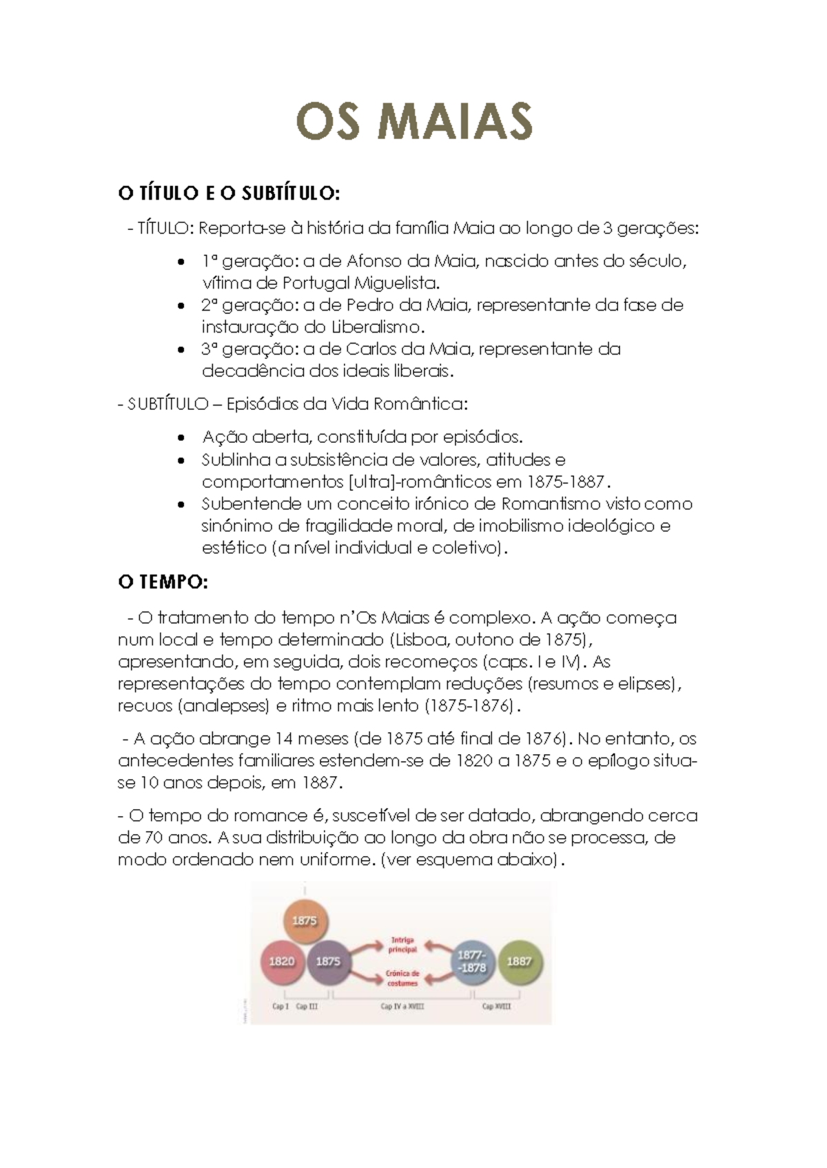OS Maias - Resumos - OS MAIAS O TÍTULO E O SUBTÍTULO: TÍTULO: Reporta ...