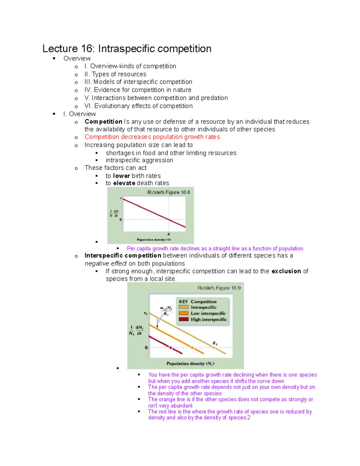 Inter And Intraspecific Competition