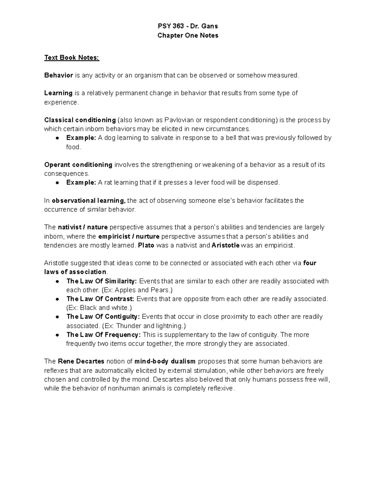 PSY 363 - CH 1 - PSY 363 - CH 1 - Chapter One Notes Text Book Notes ...