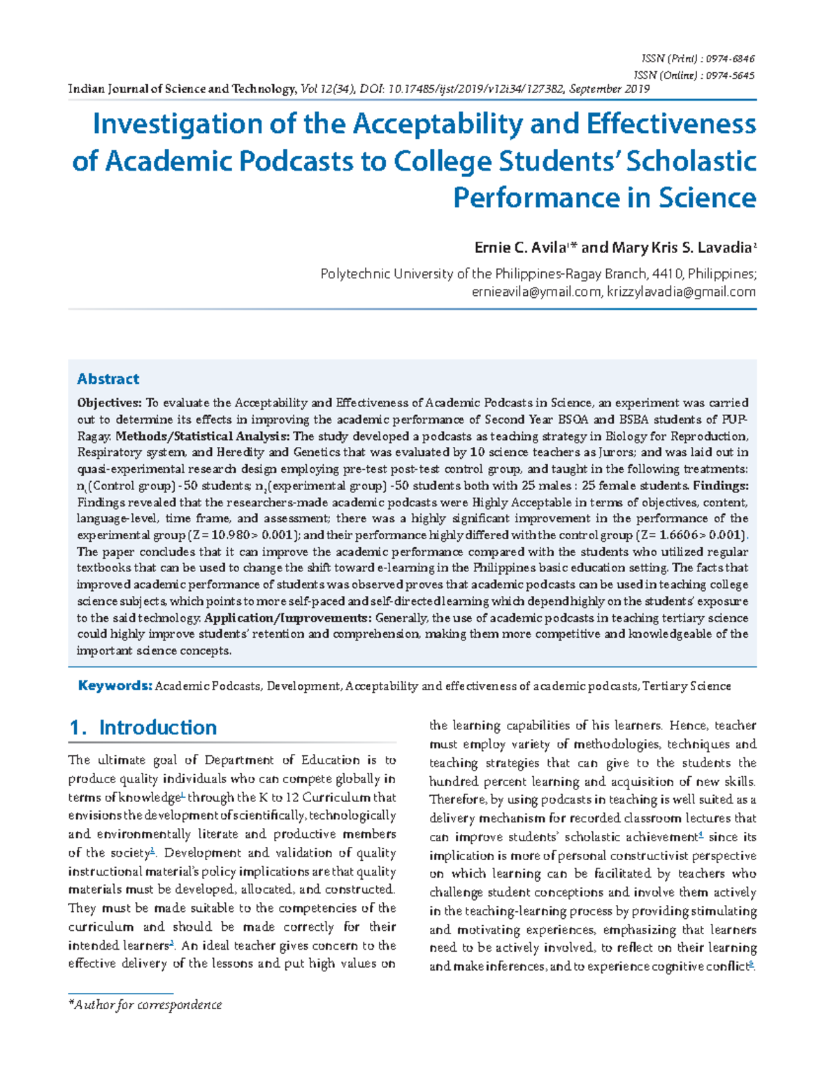 Article 2 - N/a - Investigation of the Acceptability and Effectiveness ...