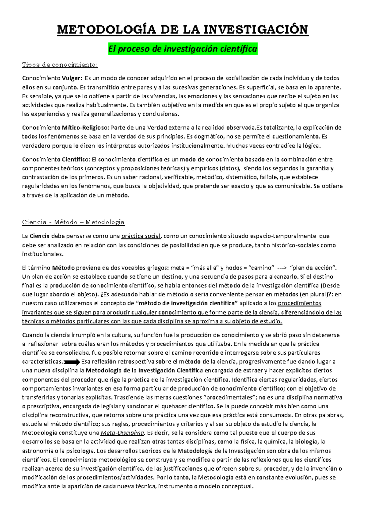 MGIP Final pdf-1 - mgip - METODOLOGÍA DE LA INVESTIGACIÓN El proceso de ...