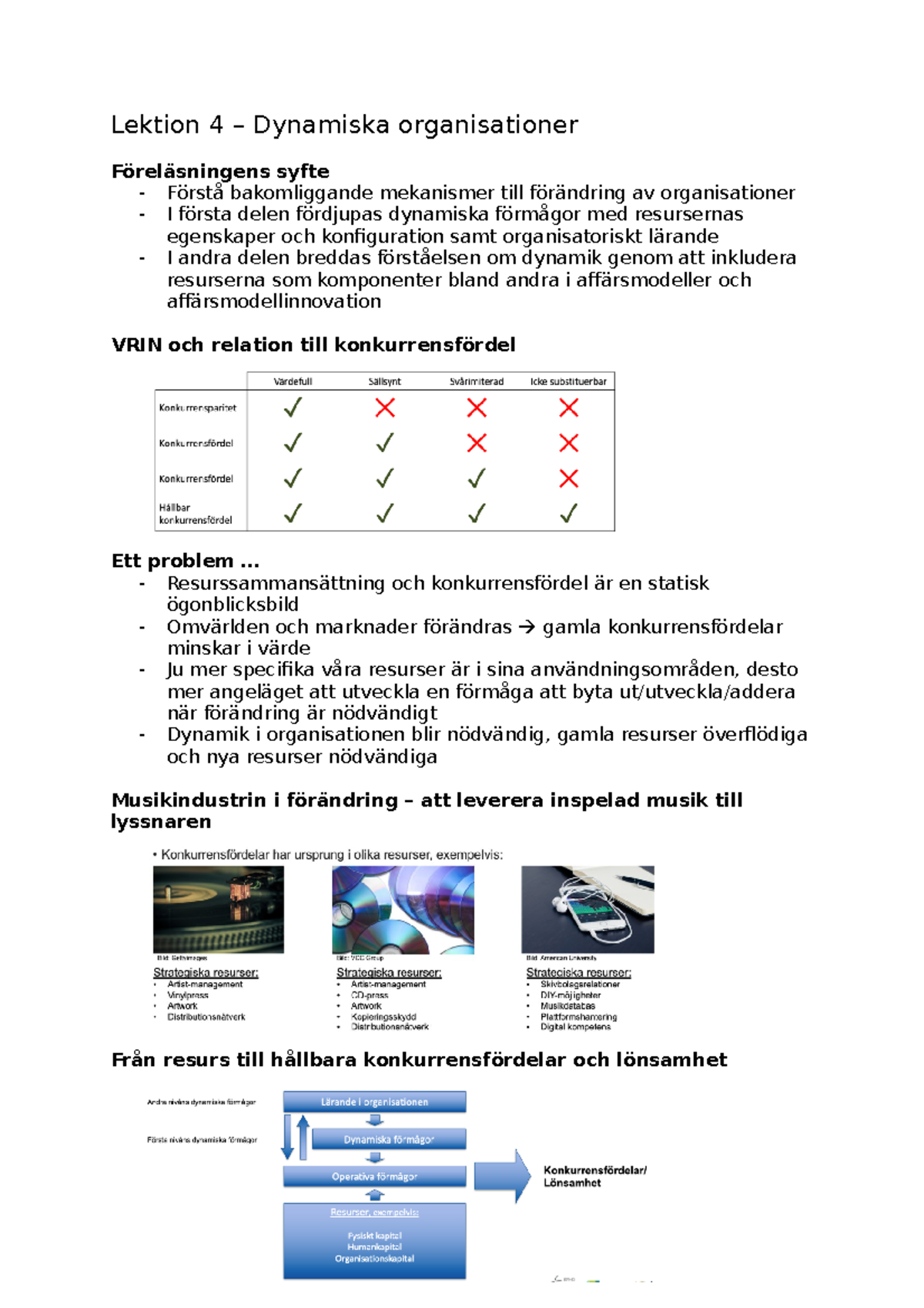 Lektion 4 - Dynamiska organisationer - Lektion 4 – Dynamiska ...