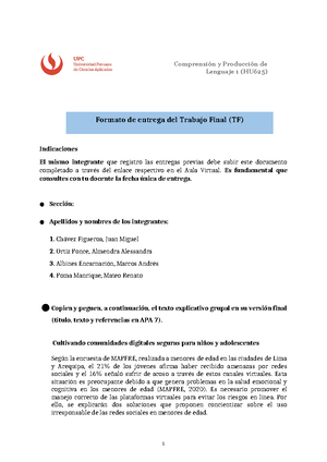 Ejemplos de TF - hfgfg - Ejemplo 1 Problema social: Contaminación ...