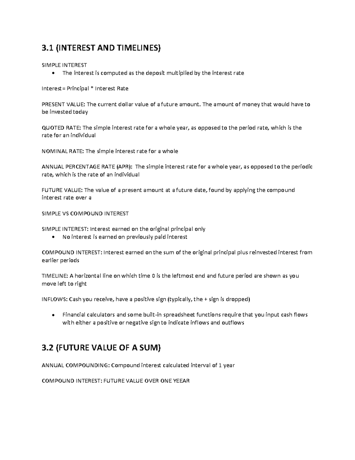 Chapter-3 ( Introduction TO THE TIME Value OF Money) - 3 (INTEREST AND ...