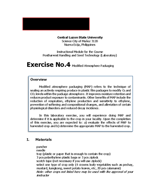 Exercise-3 - Postharvest Handling and Seed Technology - Grading and ...
