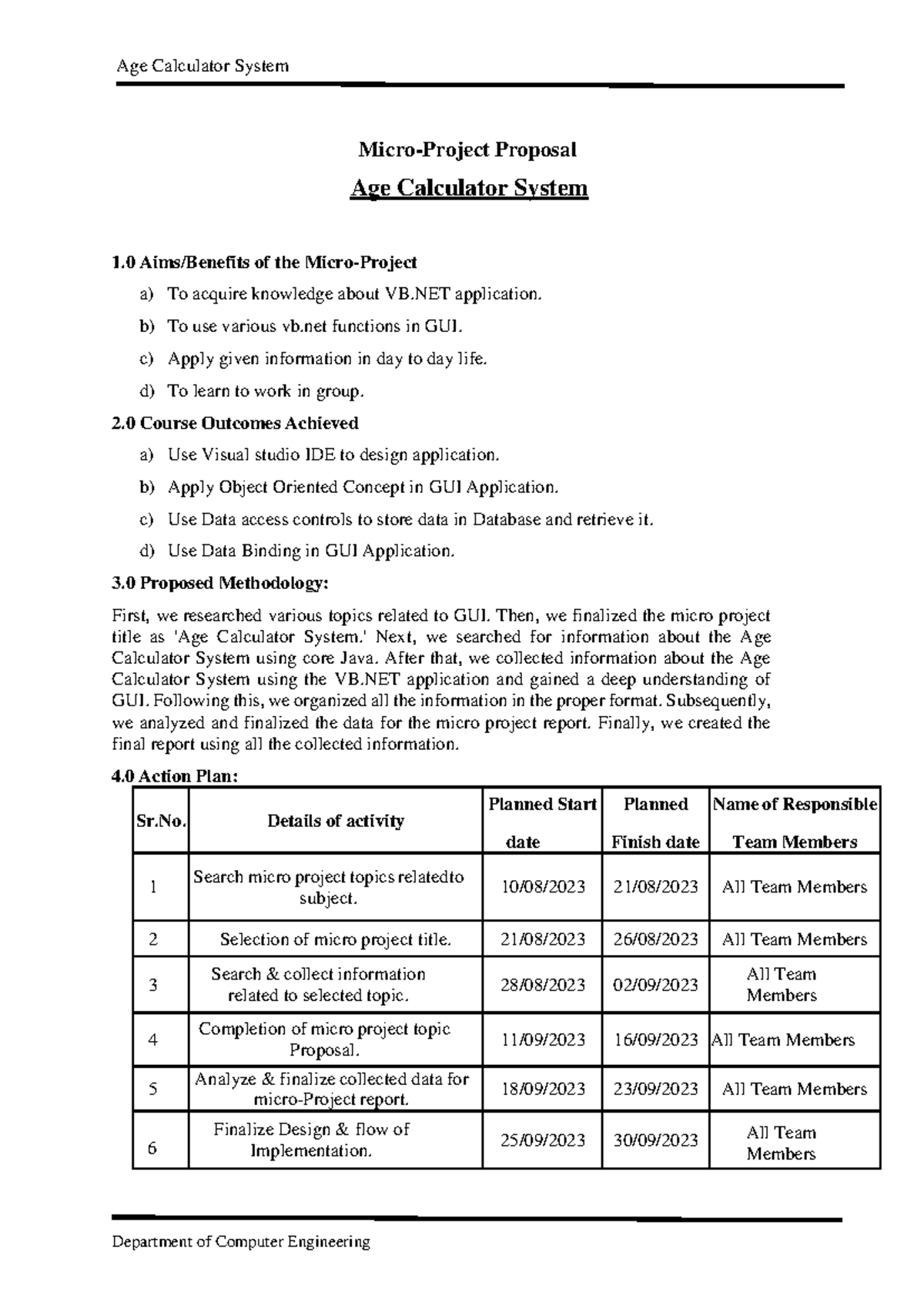 Gad proposal - Gad - Age Calculator System Department of Computer Engineering Micro-Project ...