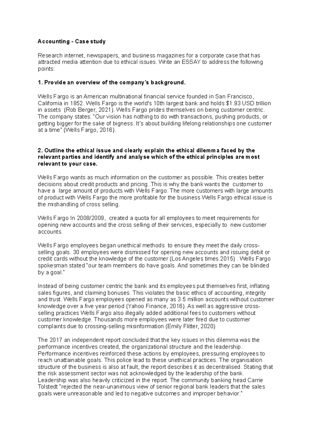 Accounting Case study - Accounting - Case study Research internet ...