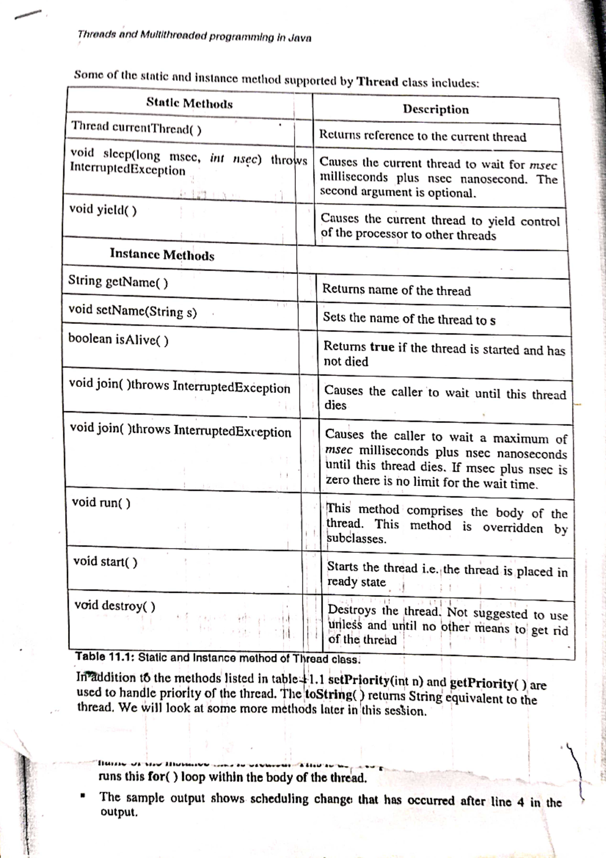Java thread - It is our class teacher notes - Object Oriented Analysis ...
