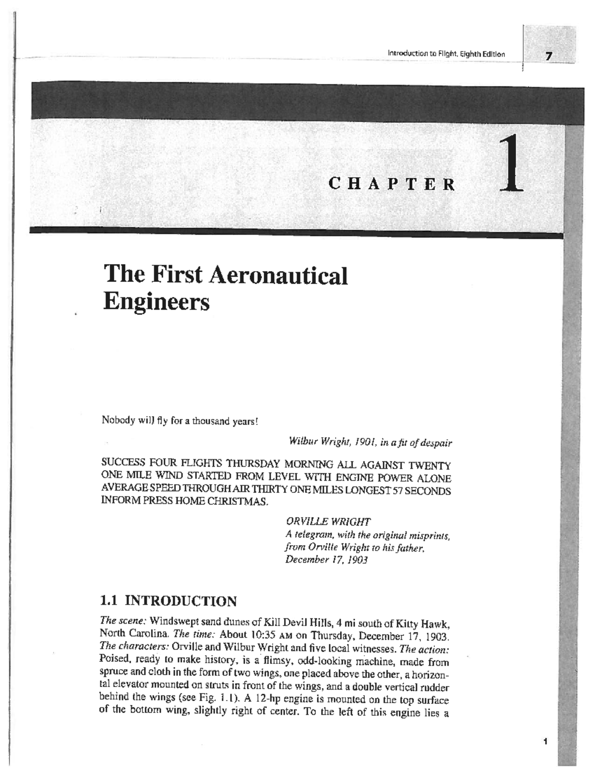 Anderson Chapter 1 - Textbook pages - Introduction to Flight, Eighth ...